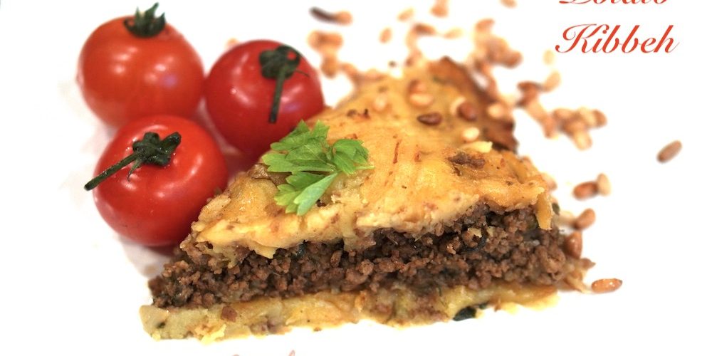 Baked Kibbeh Potato | Lebanese Baked Mince and Potato Pie