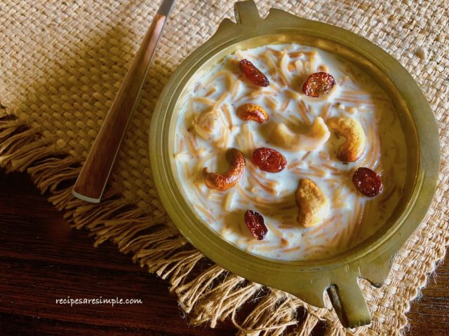 Traditional Semiya Payasam - Recipes are Simple