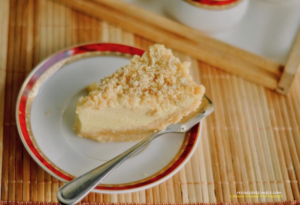 Lemon Cloud Pie - Tangy Sweet Pudding - Recipes are Simple