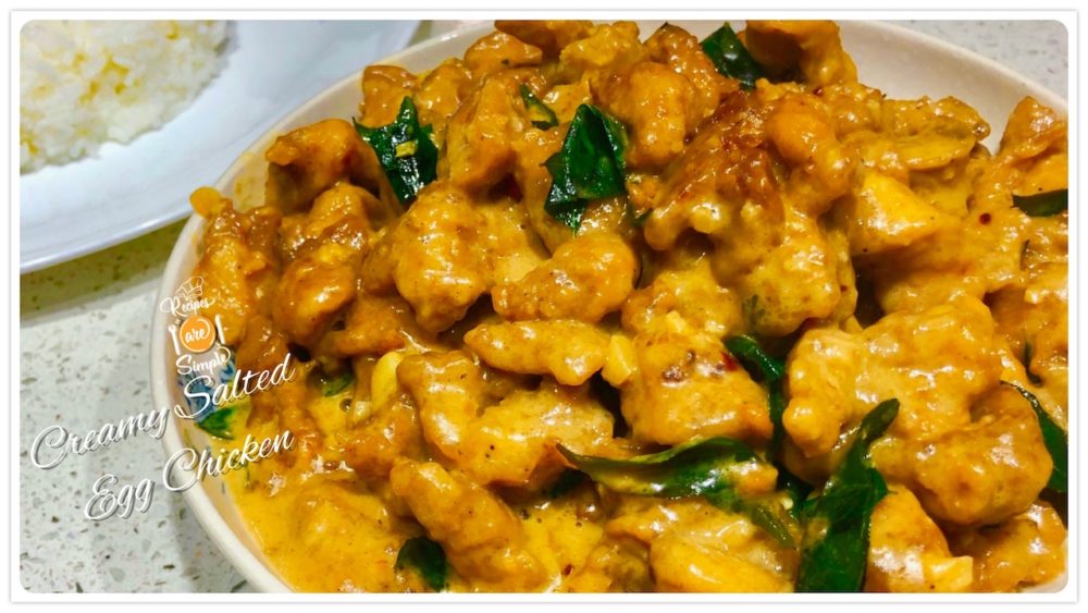 Creamy Salted Egg Chicken With Salted Egg Powder Recipes Are Simple