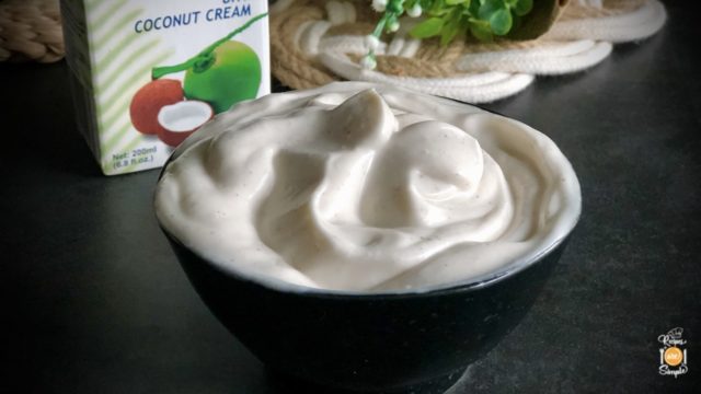 Vegan Mayonnaise | Mayonnaise using Coconut Cream - Recipes are Simple