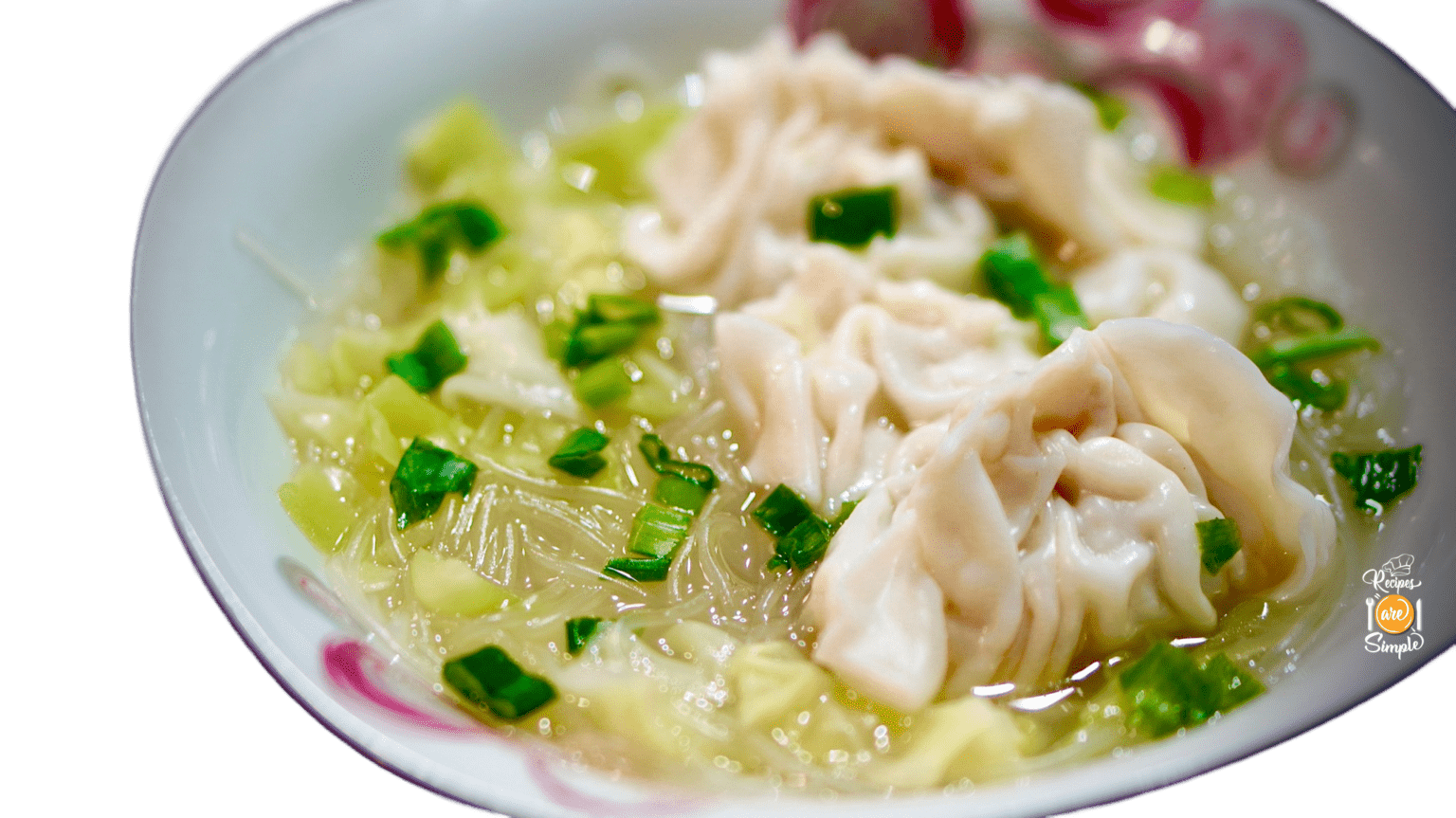 Sui Kow Soup (with noodles) | Water dumpling | 水饺 - Recipes are Simple